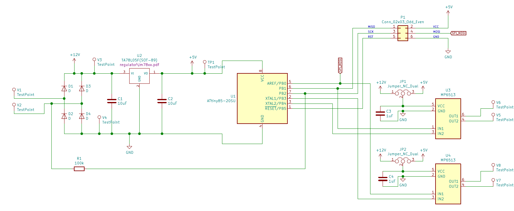 ATtiny85 Smile Motor x2 Simple Decoder AYA062-1: あやの